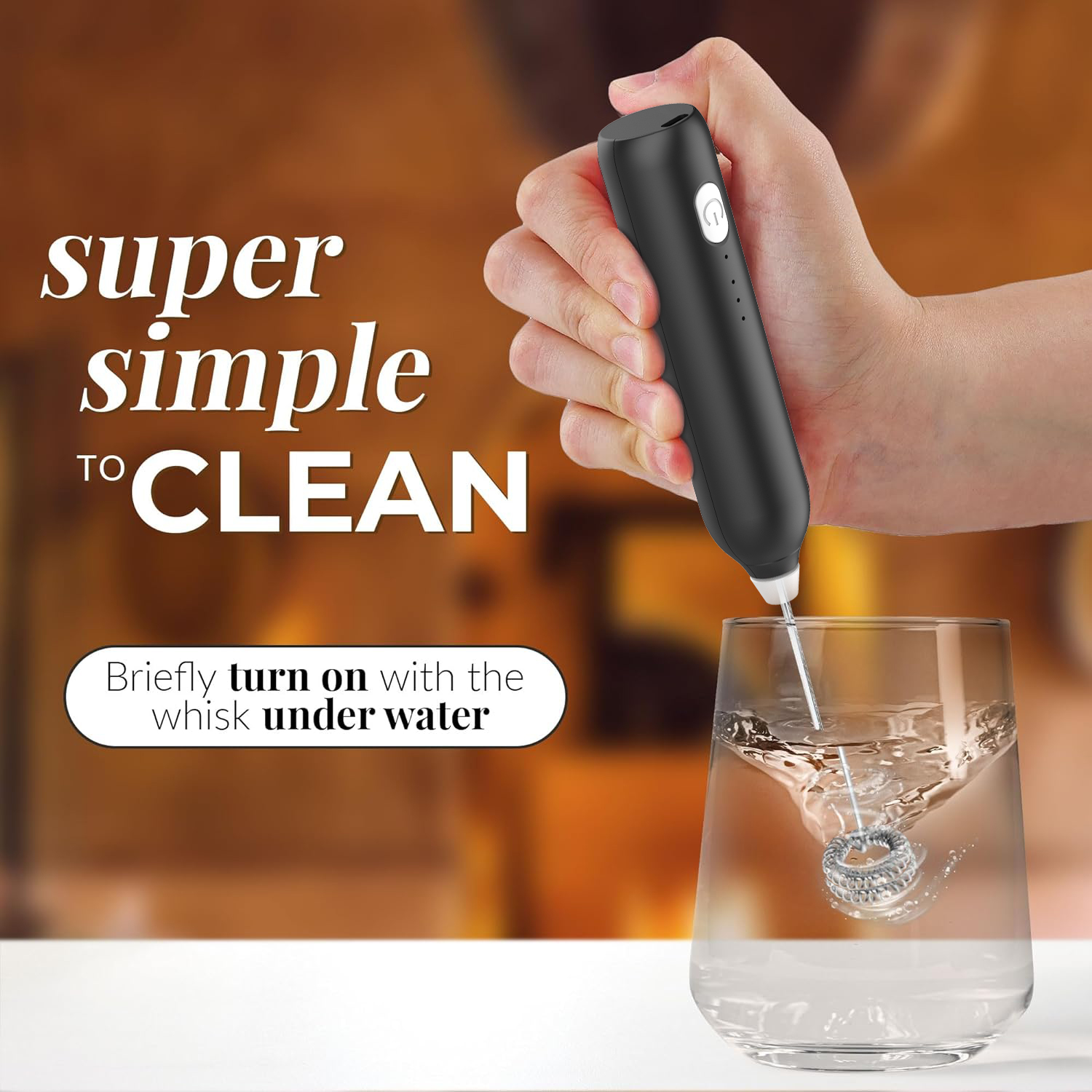 Milk Frother Rechargeable Handheld Electric Coffee Frother 3-Speed ...