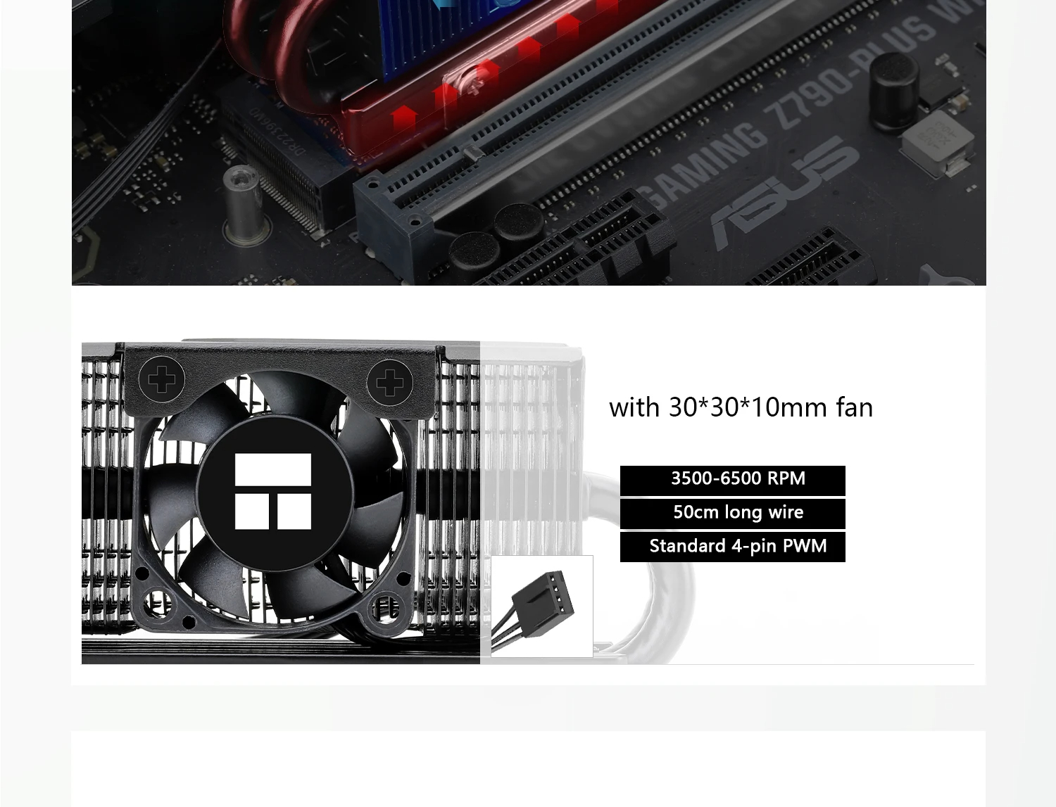 Thermalright HR-10 PRO M.2 2280 SSD Cooler Fan 4 Heat Pipes Black M2 ...