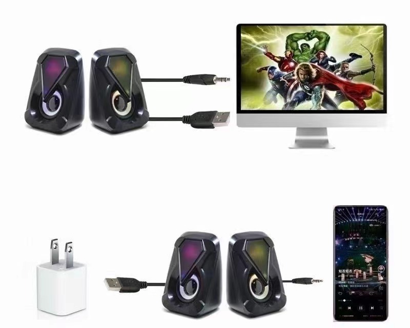 Portable USB Mini Speaker Soundbar for PC Computer Music Player USB ...