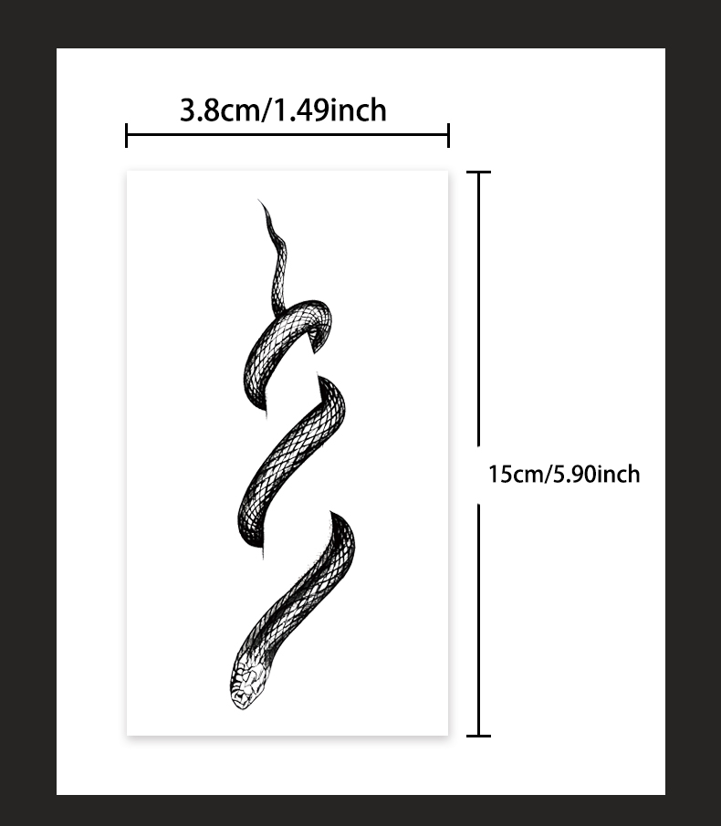 Clavicle Ring Snake Temporary Tattoo Sticker, Long-Lasting Waterproof 1 ...