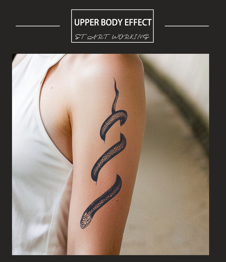 Clavicle Ring Snake Temporary Tattoo Sticker, Long-Lasting Waterproof 1 ...
