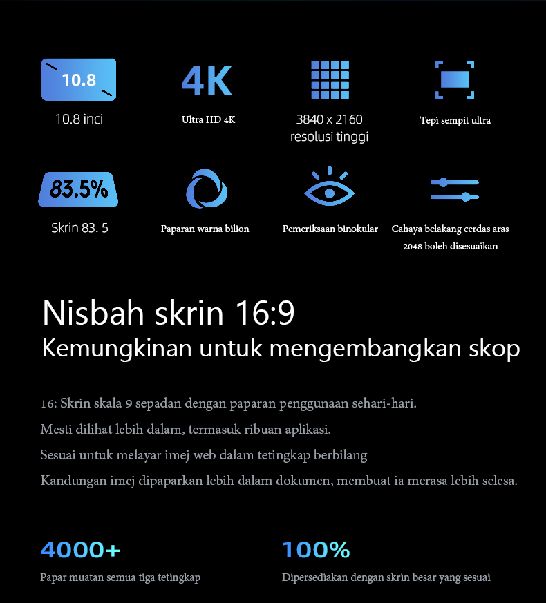 Tablet Galaxy Tab M9pro 10.8-inch 16GB+1TB smart tablet Android tablet supports SIM card for ...