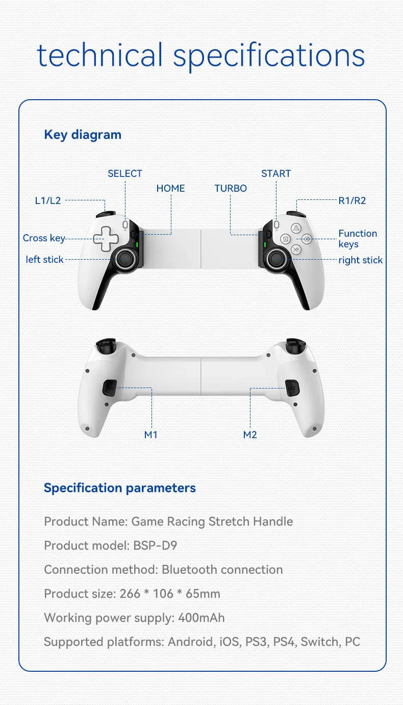 BSP D8 Pro D9 D10S D11 Tablet Controller Wireless Bluetooth Handle For ...