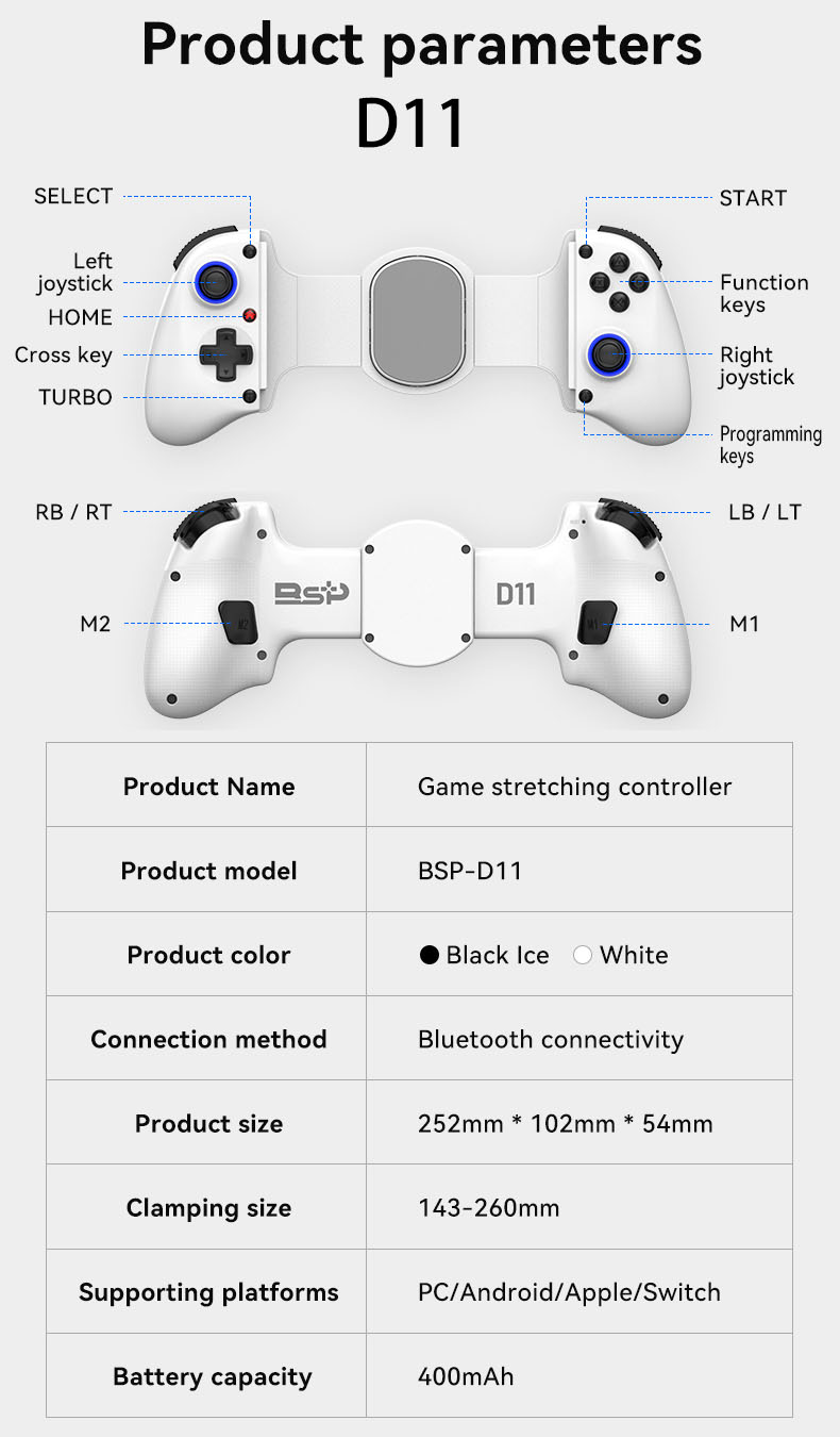 BSP D8 Pro D9 D10S D11 Tablet Controller Wireless Bluetooth Handle For ...