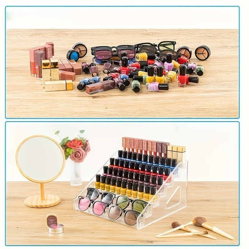 Acrylic Clear Ladder Makeup Storage Box, Multi-layer Eyeshadow Palette ...