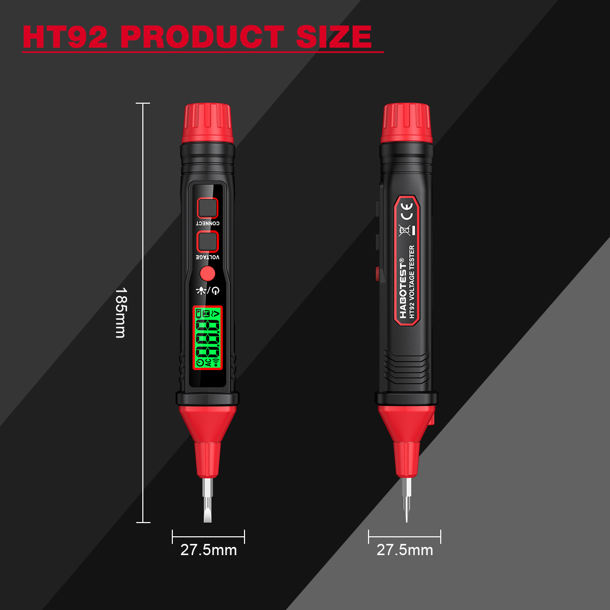 HABOTEST HT92 HT123 Digital Multimeter 600V AC/DC 4000 Counts Smart ...