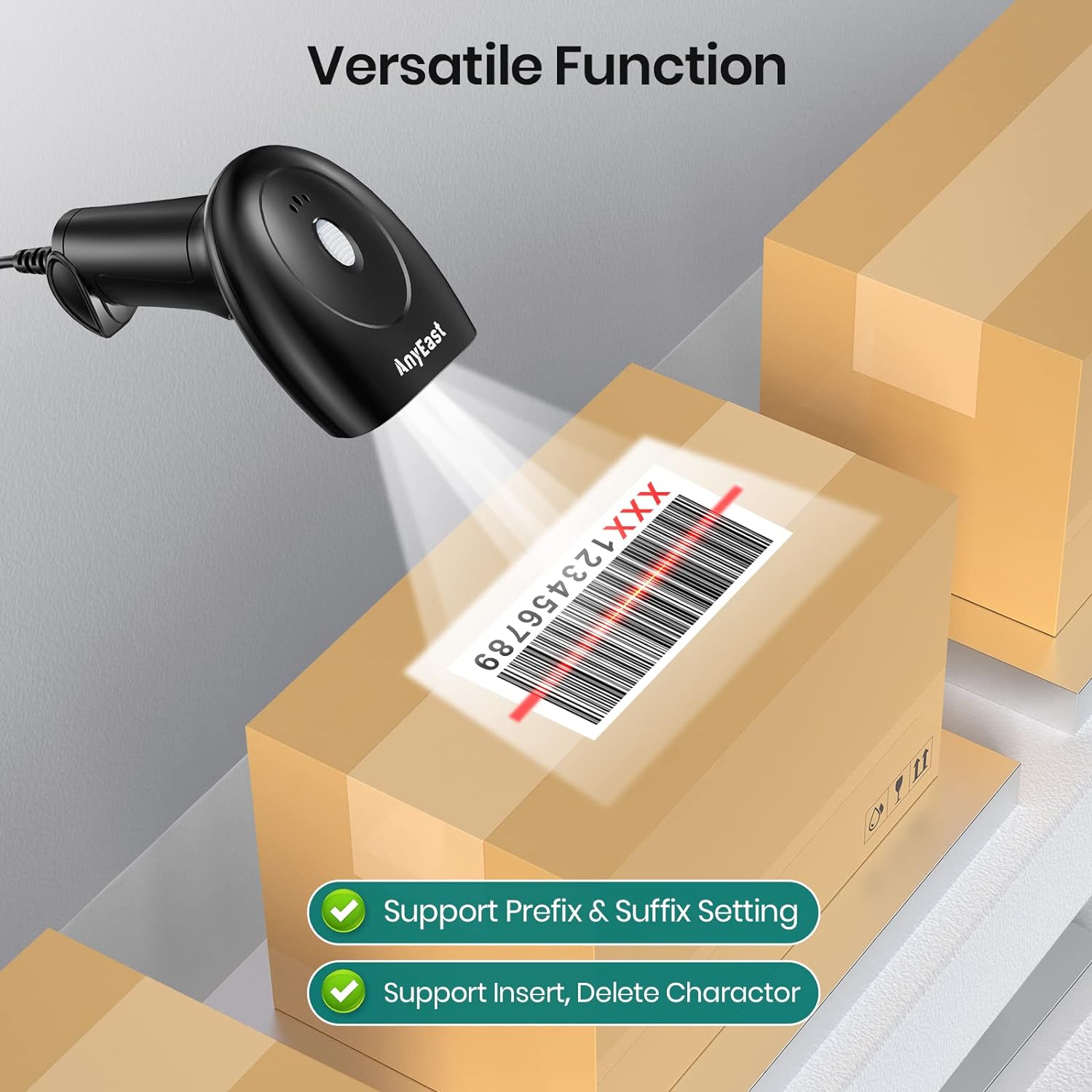 [Local stock]Automatic Scanning Portable 1D 2D Barcode Scanner USB ...