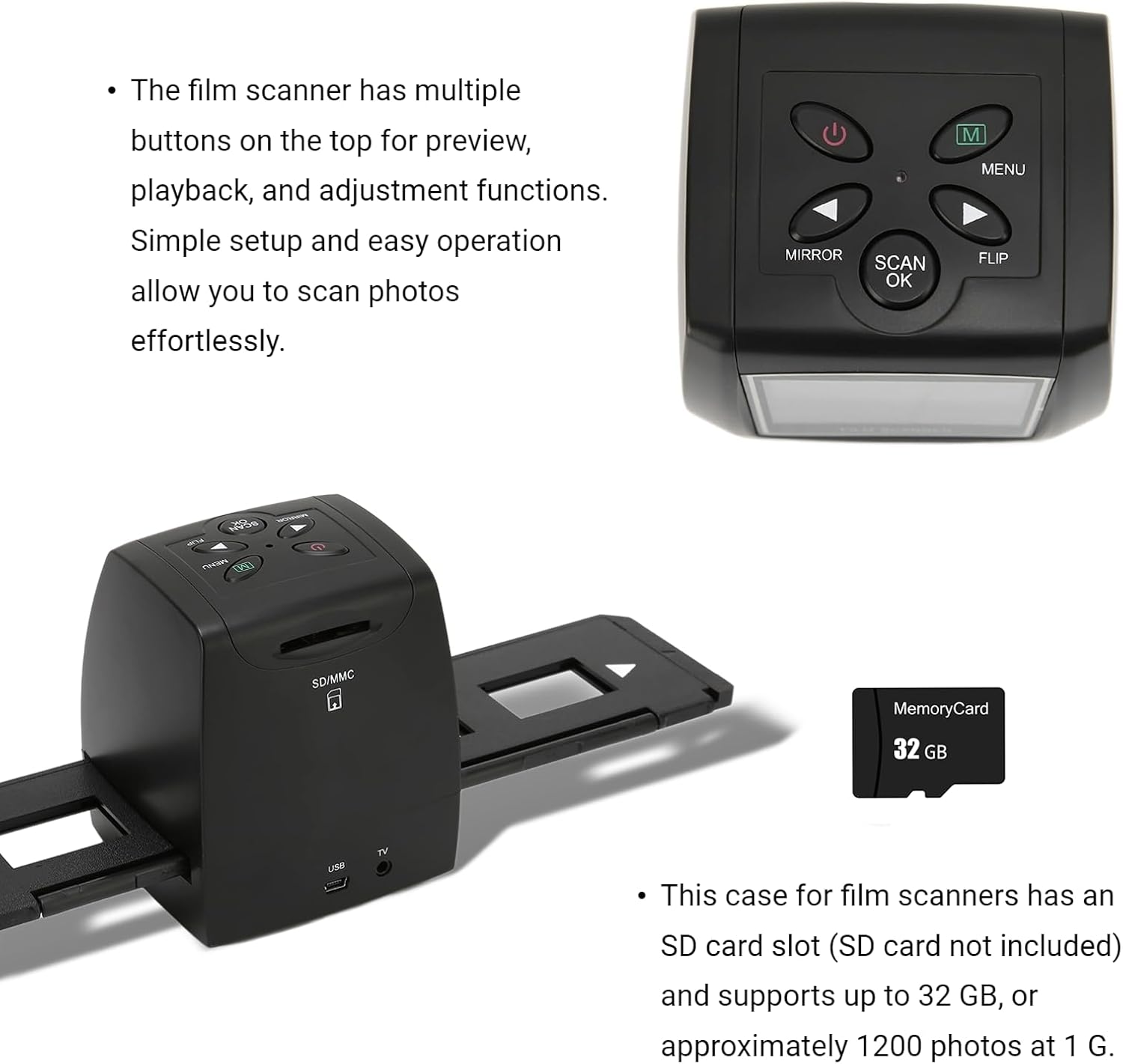 [Local stock]35mm LCD Film Scan Photo Scanner Negative Film Slide ...