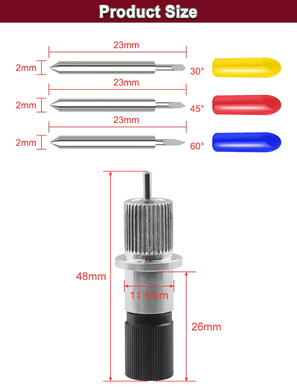 5/10Pcs Roland Cutting Plotter Blade 30/45/60 Degree 1 pcs Roland Vinyl ...