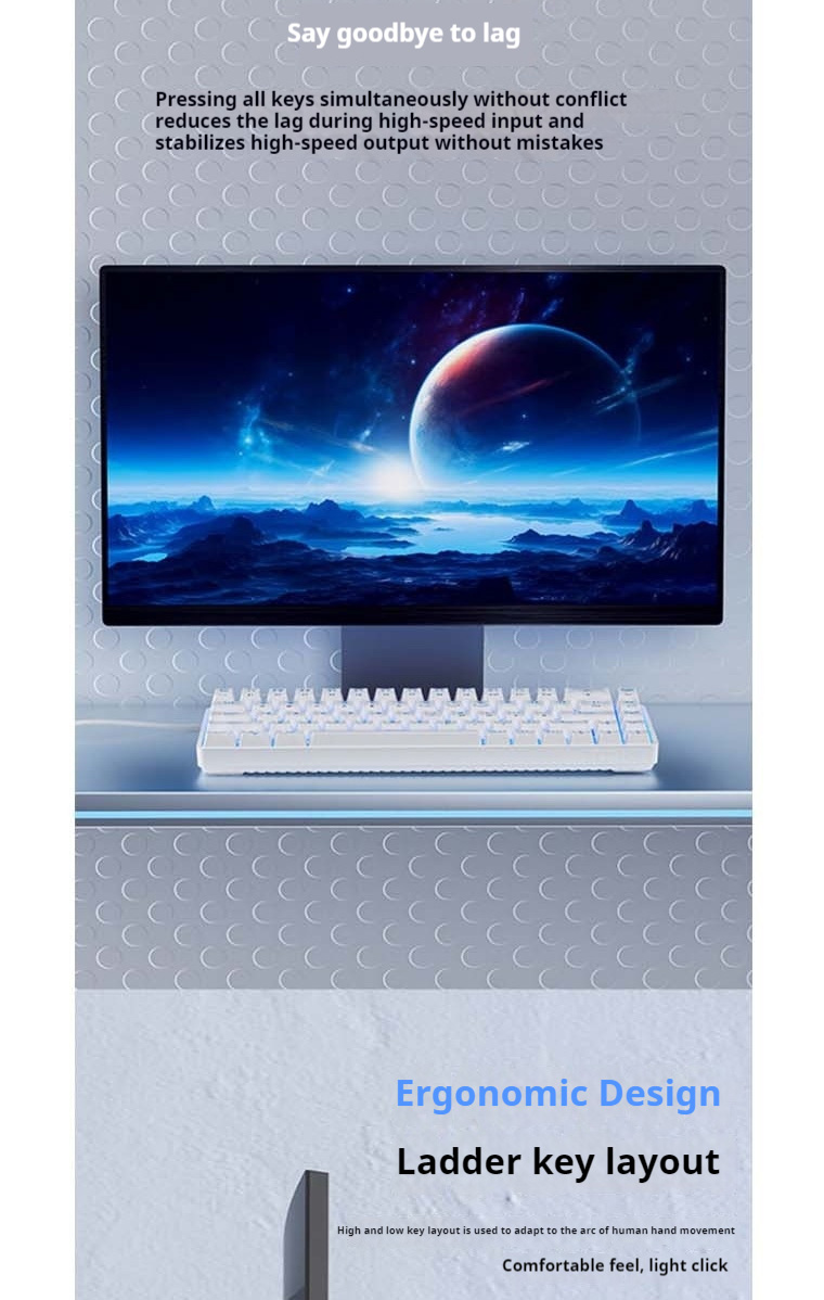 KEMOVE T68SE Wired backlit mechanical keyboard Gaming esports Laptop ...