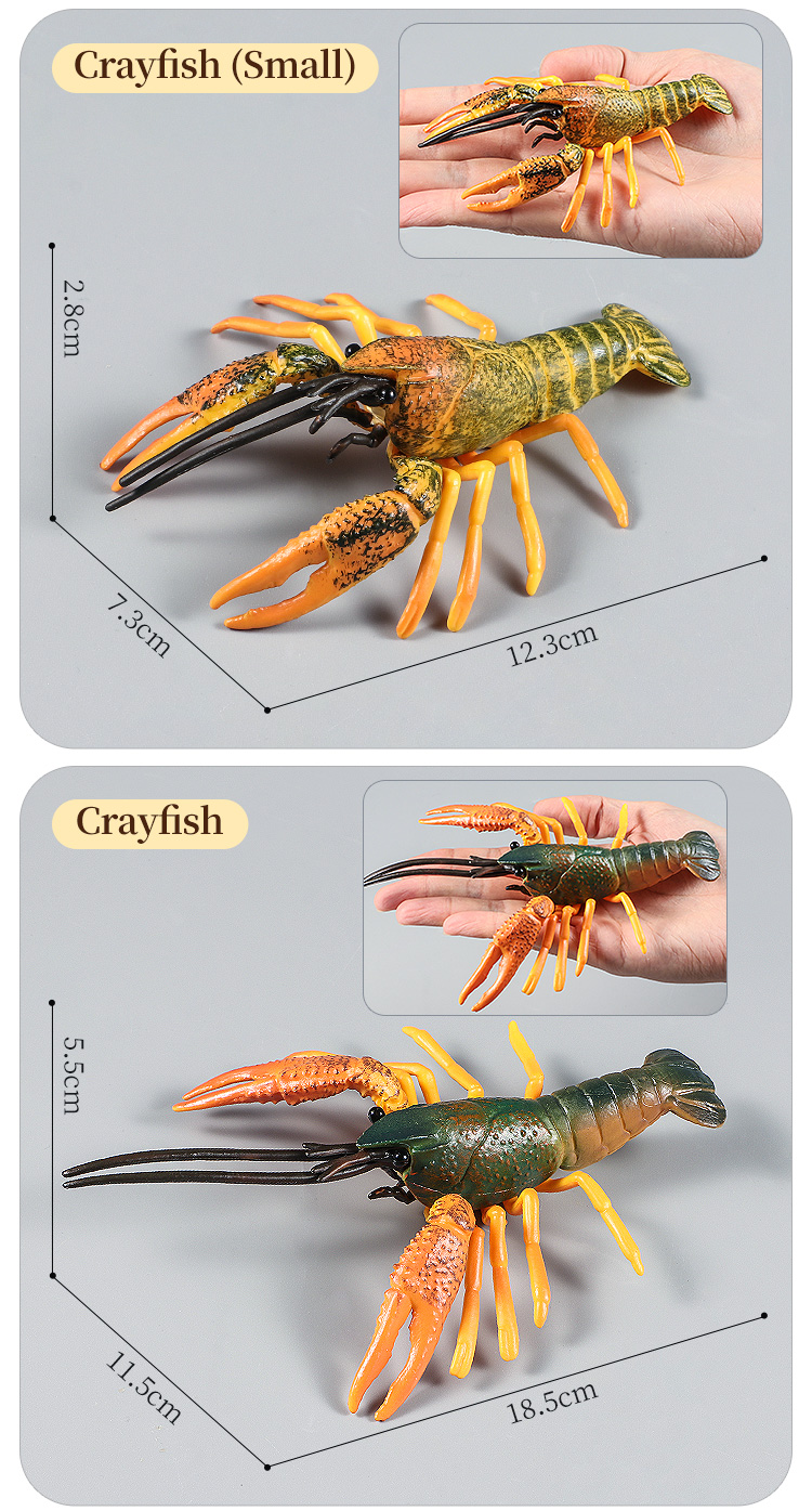 Ocean Animals Simulation Crab Lobster Sea Life Model Figurines Action ...