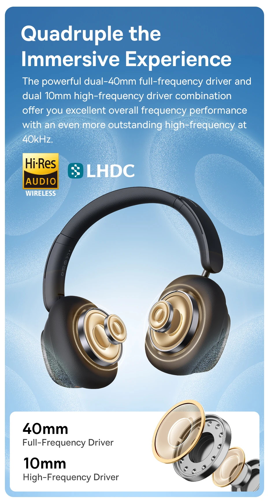 Baseus H1 pro Wireless Headphone Hybrid -48dB Active Noise Cancellation ...