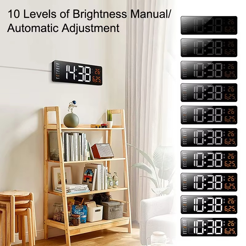 SC 16'' Digital Wall Clock Large Display LED Digital Clock with ...