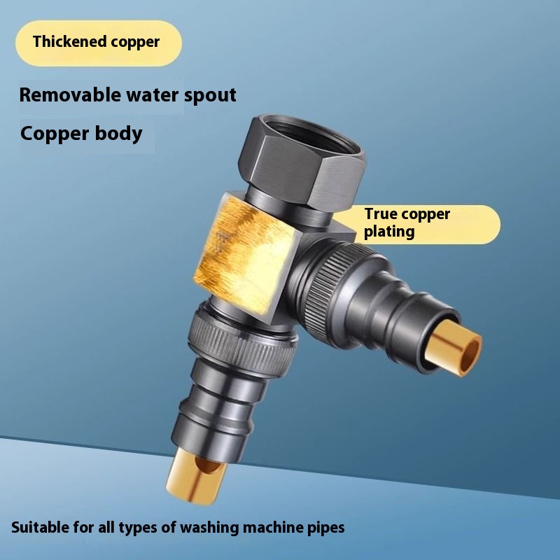 [Ready Stock] Gray Water Divider Angle Valve External Three-way Faucet ...