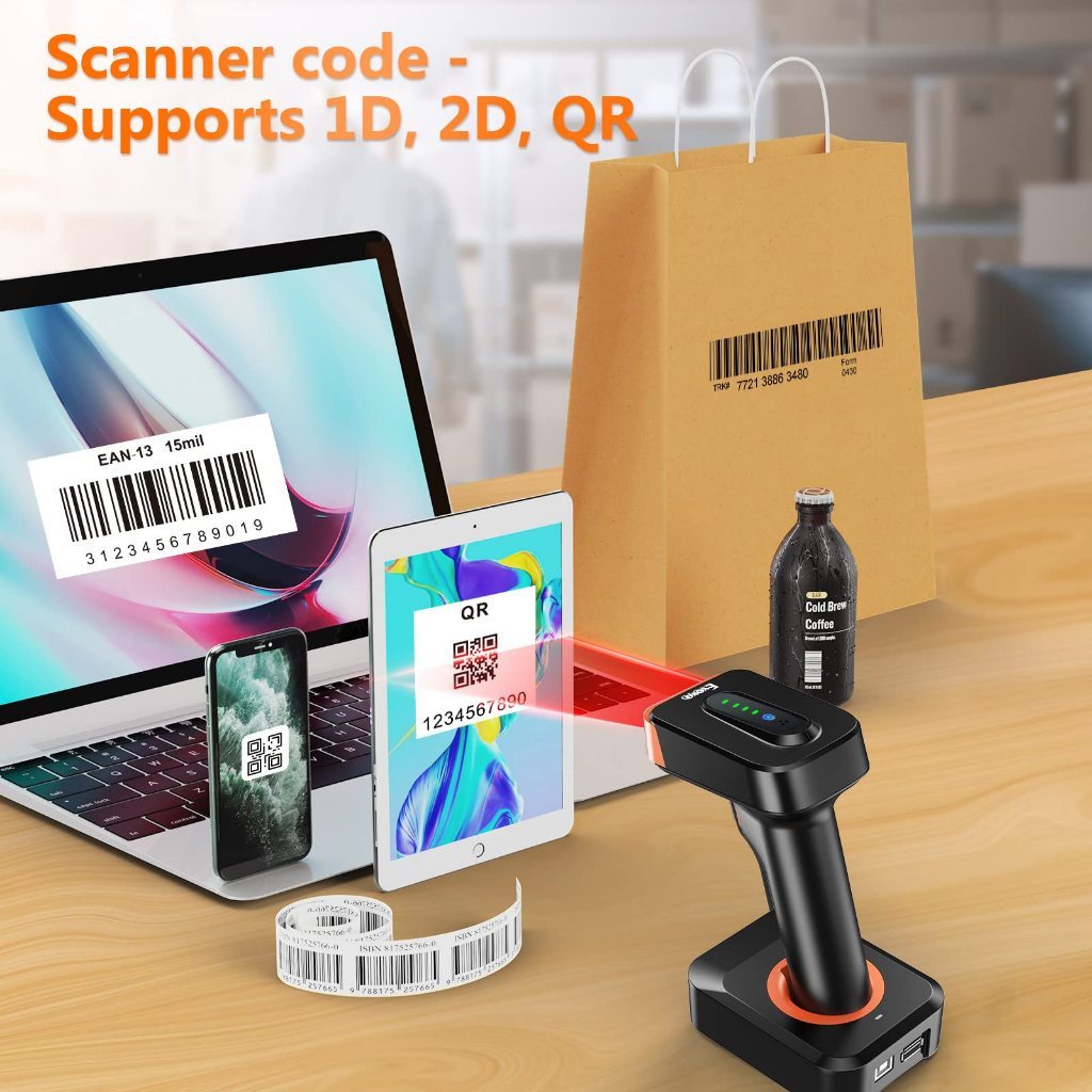 [Local stock]Eyoyo wireless barcode scanner Bluetooth USB Wired 2.4G ...