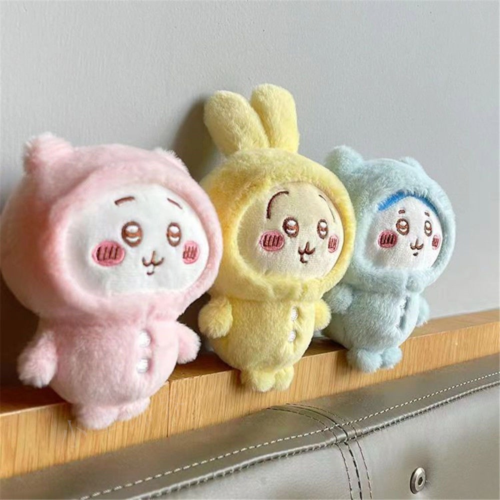 AOPHEKM Chiikawa Pendant, Pajamas Series 11cm Plush Keychain, Kawaii ...