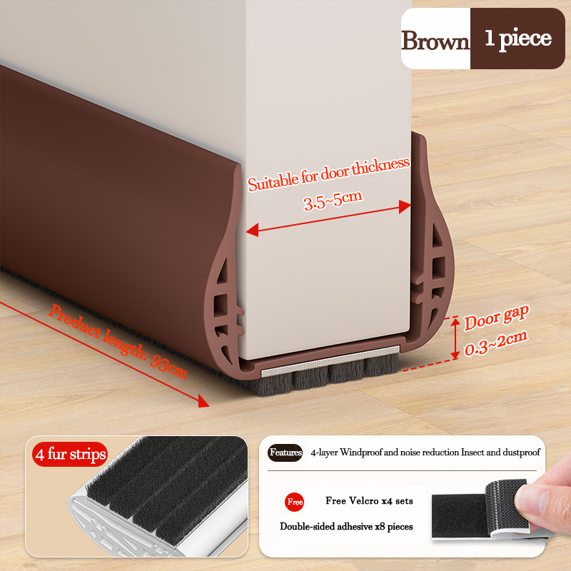 *READY STOCK AT MALAYSIA*New Silent Wool Door Seal Strip Door Bottom ...