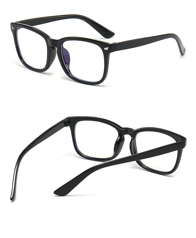 Minimalist Square Blue Light Blocking Glasses Full Rim UV400 Protective ...