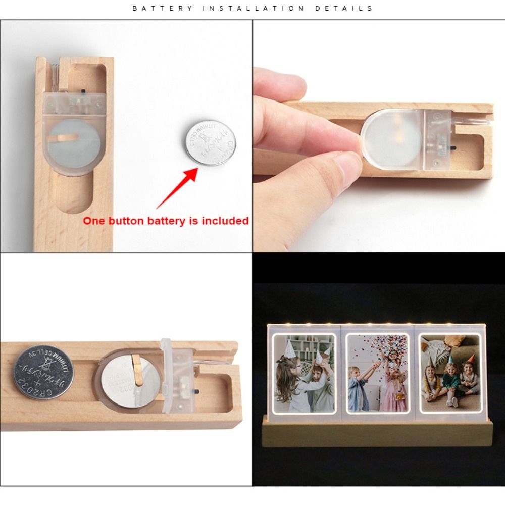 RESILIENCI1 LED Light Photo Frame, Instant Camera Acrylic 3 inch ...