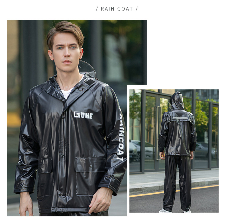 HOTOP Split Rain coat Set for Motorcycle Unisex Rain Coat Brim High ...