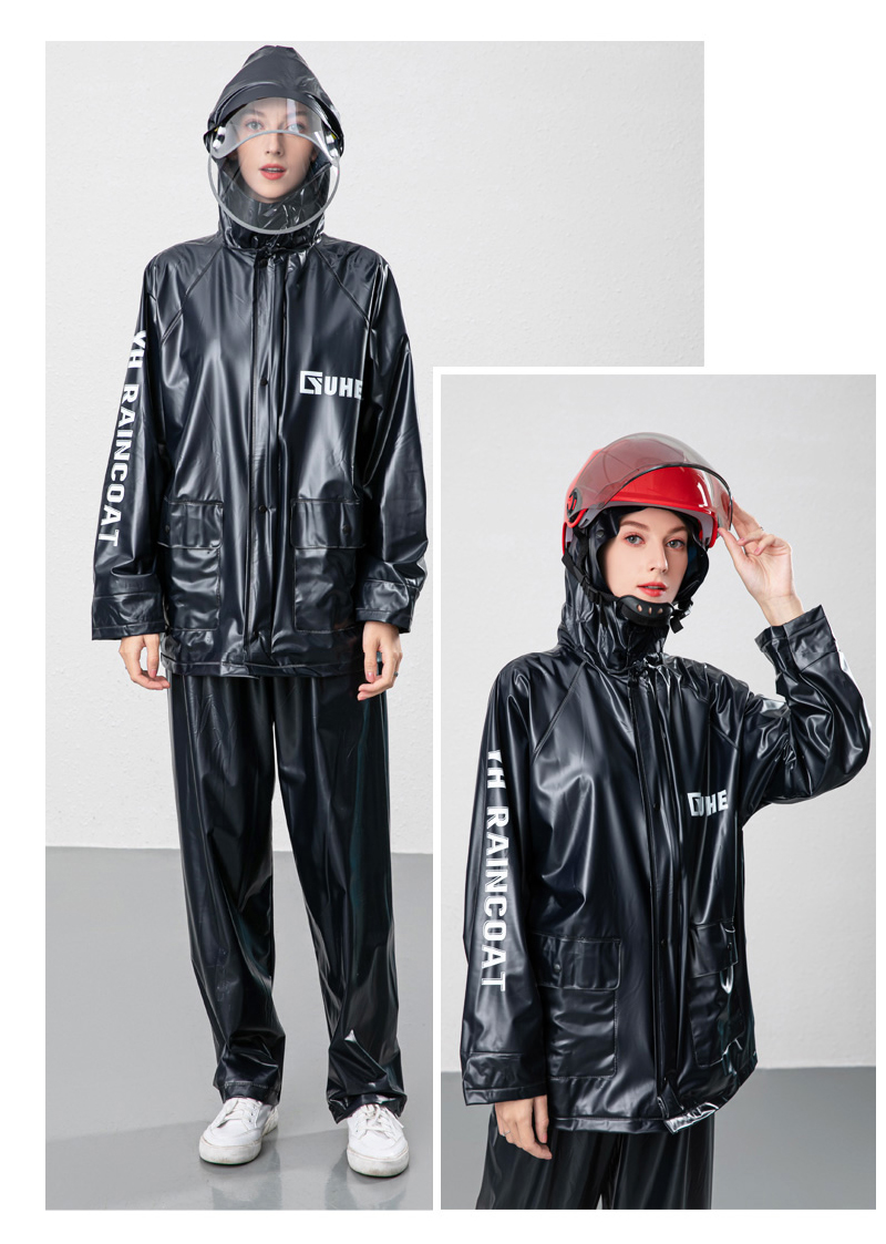 HOTOP Split Rain coat Set for Motorcycle Unisex Rain Coat Brim High ...