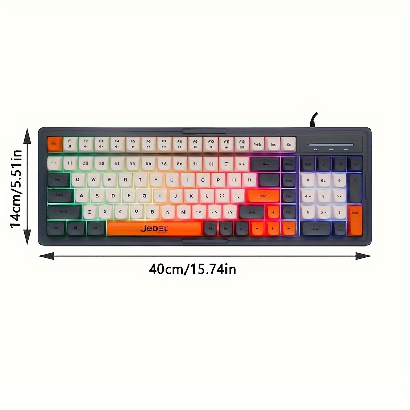 Wired Usb Office Keyboard, Mechanical Keyboard With Adjustable Tilt ...