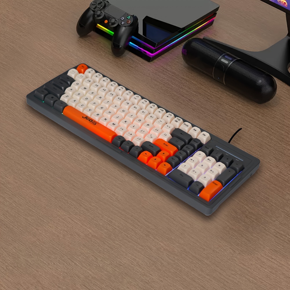 Wired Usb Office Keyboard, Mechanical Keyboard With Adjustable Tilt ...