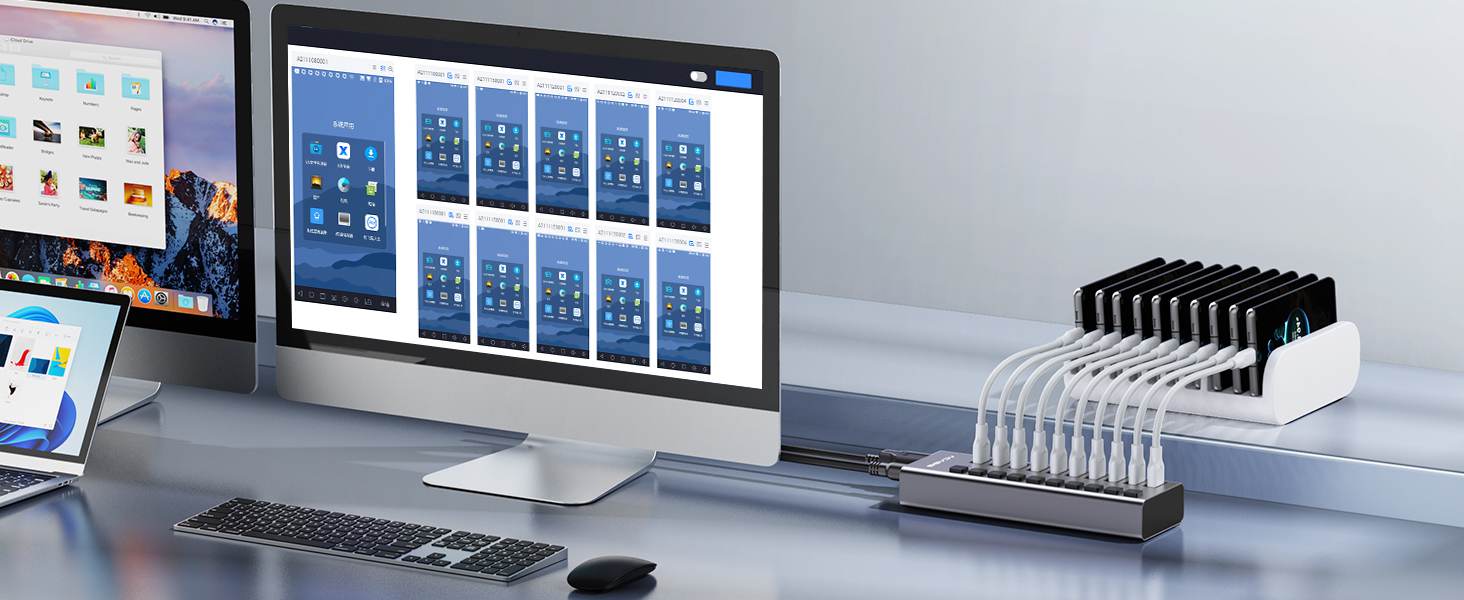 ACASIS 10 Ports Powered USB Hub USB3.1 Data Hub with Individual On/Off ...