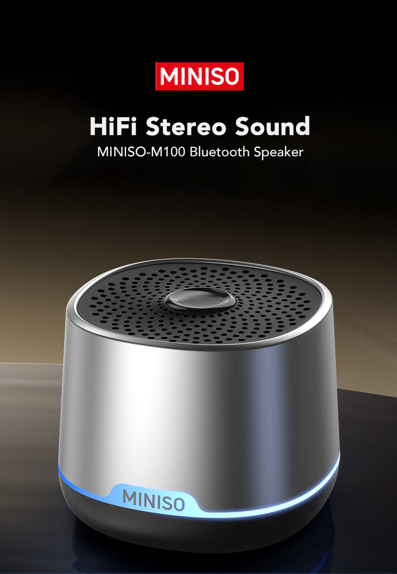 MINISO M100 Bluetooth Speaker True Wireless HD Stereo Sound Outdoor Sport with High Bass Long ...