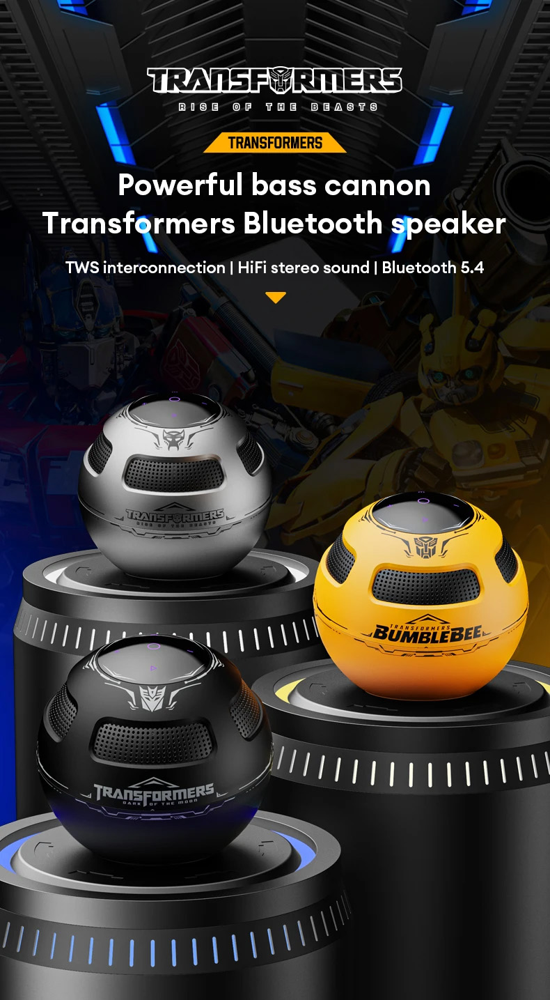 TRANSFORMERS TS5 Pro Portable Subwoofer Long Endurance Loudspeaker ...