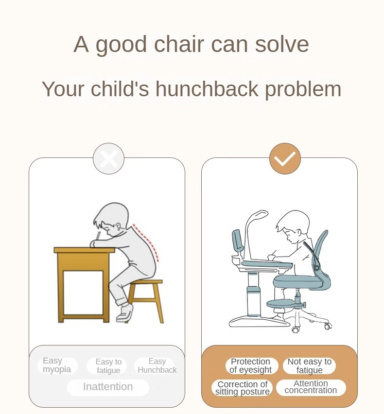 Office Chair Height Adjustable Computer Chair Kids Learning Chair ...