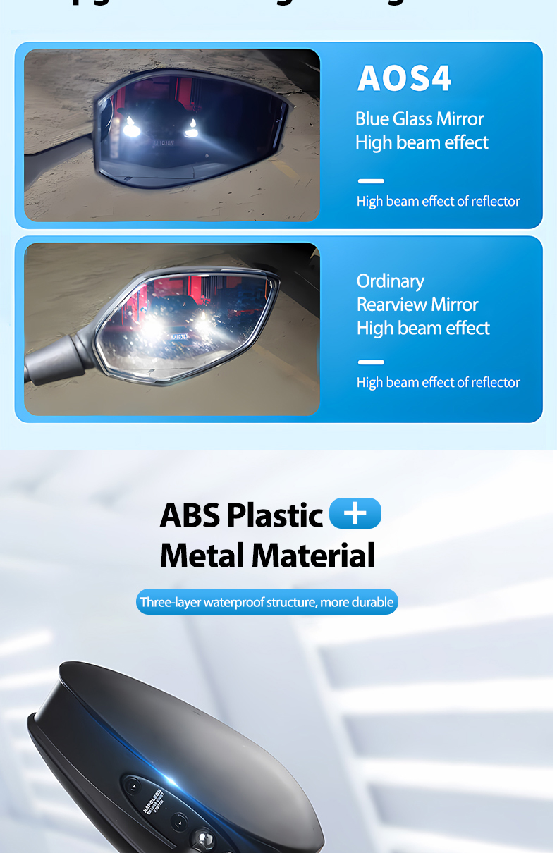 Universal Napoleon Side Mirror Aluminum alloy side mirror Yamaha Honda ...