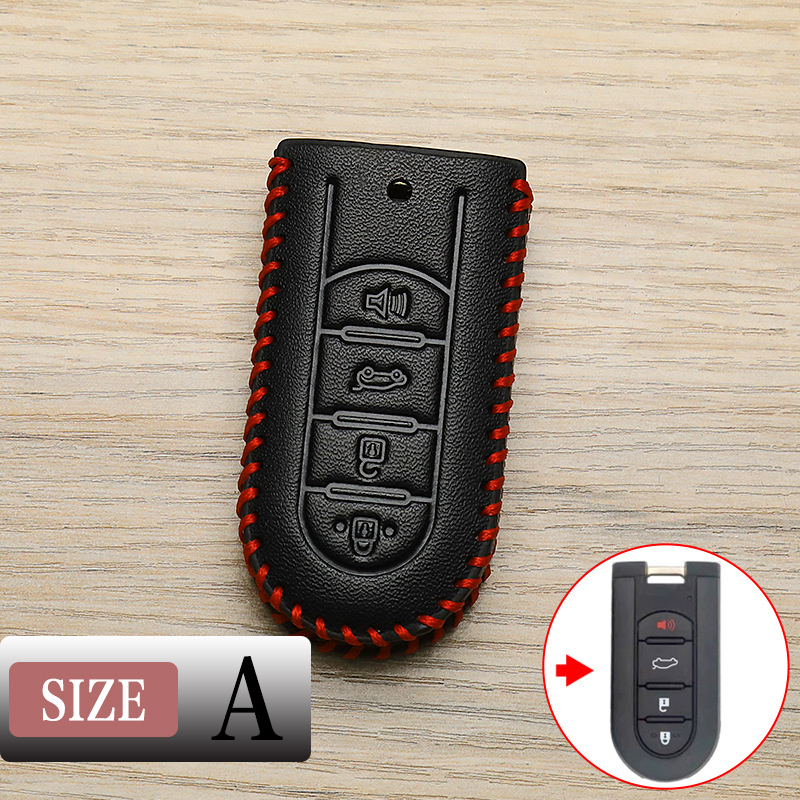 Genuine Leather Car Remote Key Case For Perodua Aruz/Axia/Bezza/Myvi ...