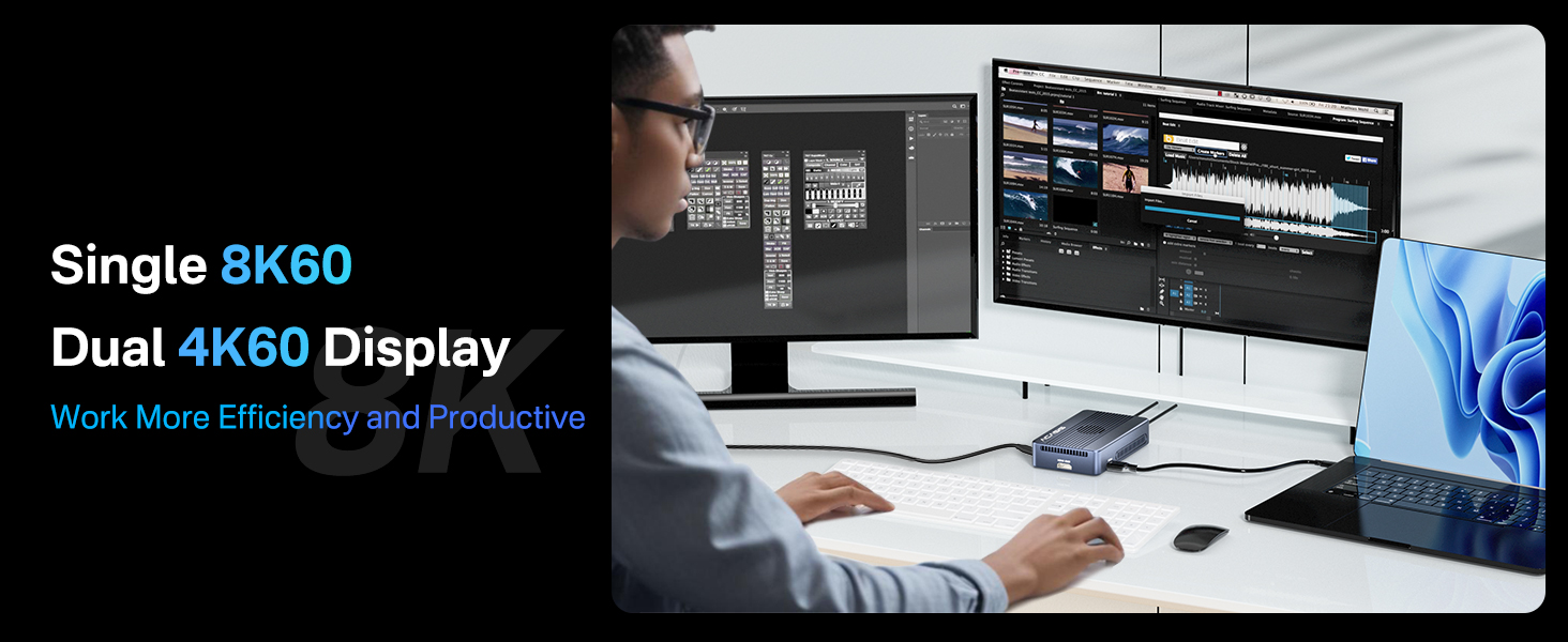 ACASIS 40Gpbs RAID Dual Bay Enclosure Compatible with Thunderbolt 4/3 M ...