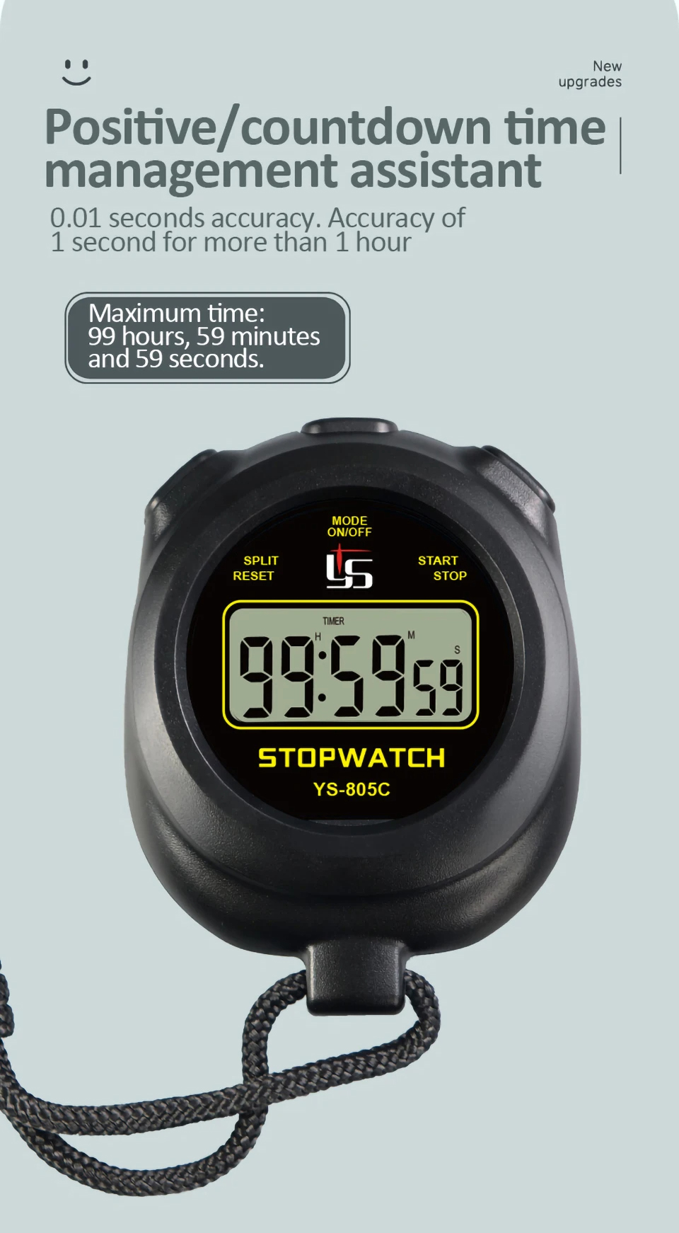 Professional Digital Timer Outdoor Sports Handheld Timer Waterproof ...