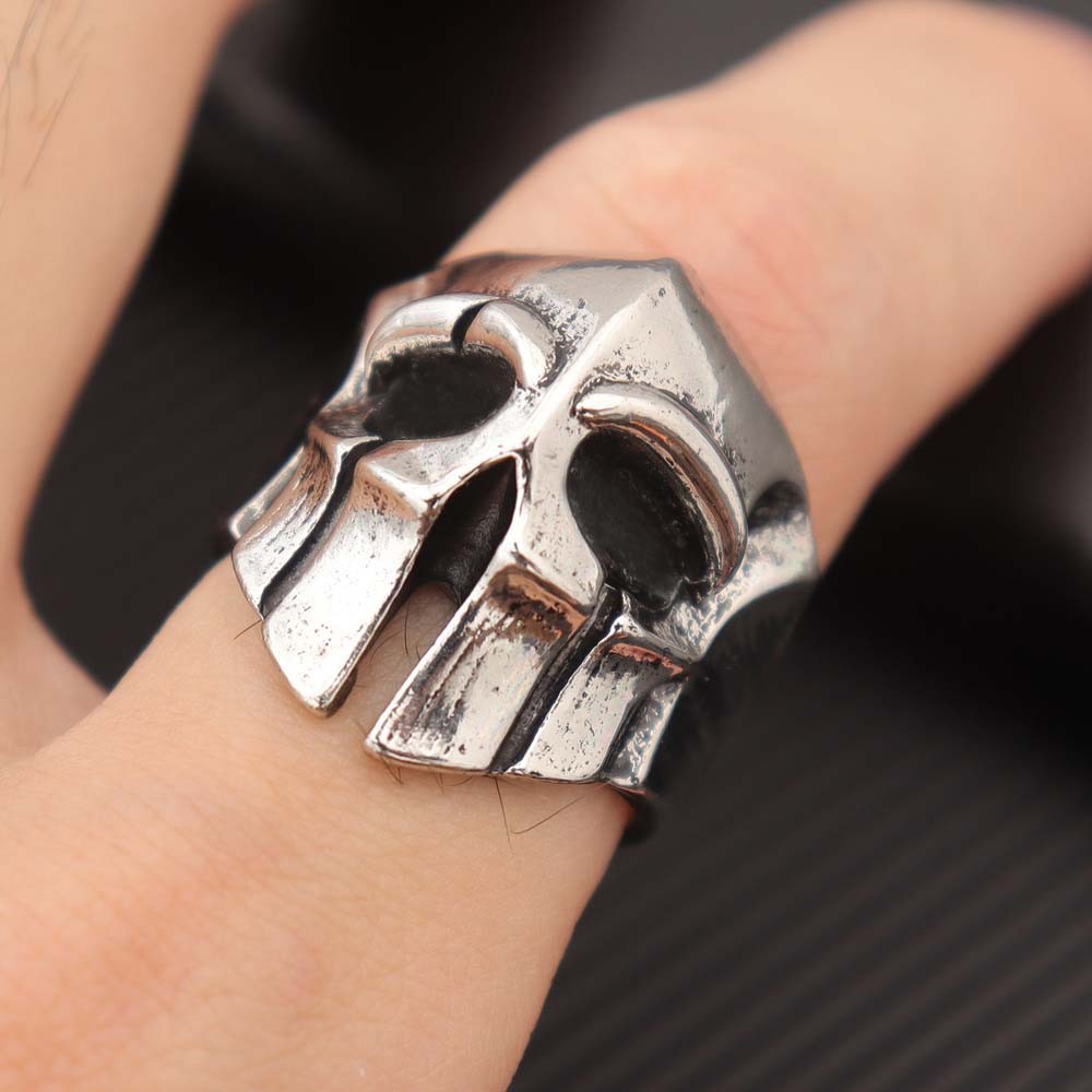 Vintage Fashion Gothic Punk Style Spartan Men's Open Ring Halloween ...