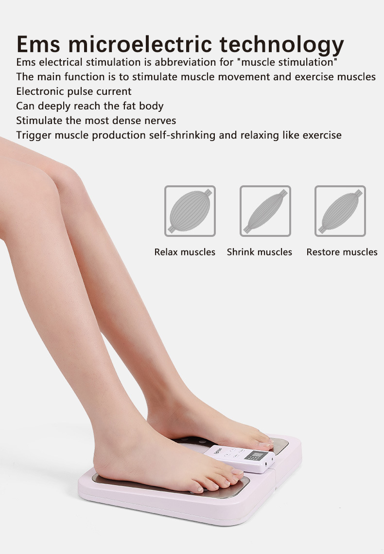 Electric Pulse Foot massager EMS Foot Pad Muscle Stimulation Micro ...