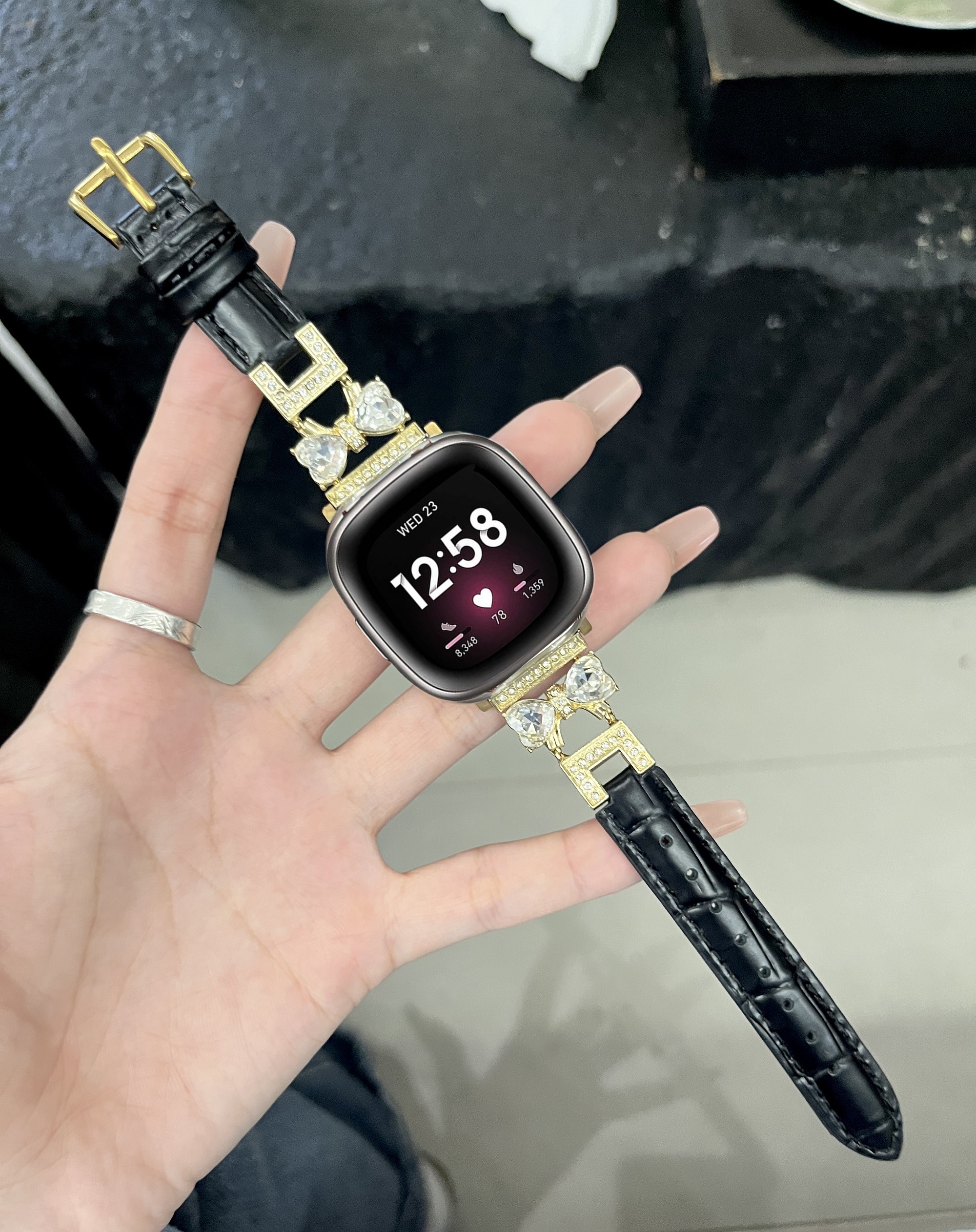 Bling Diamond Bowknot Fitbit Versa 4 Strap fitbit sense 2 / Fitbit ...