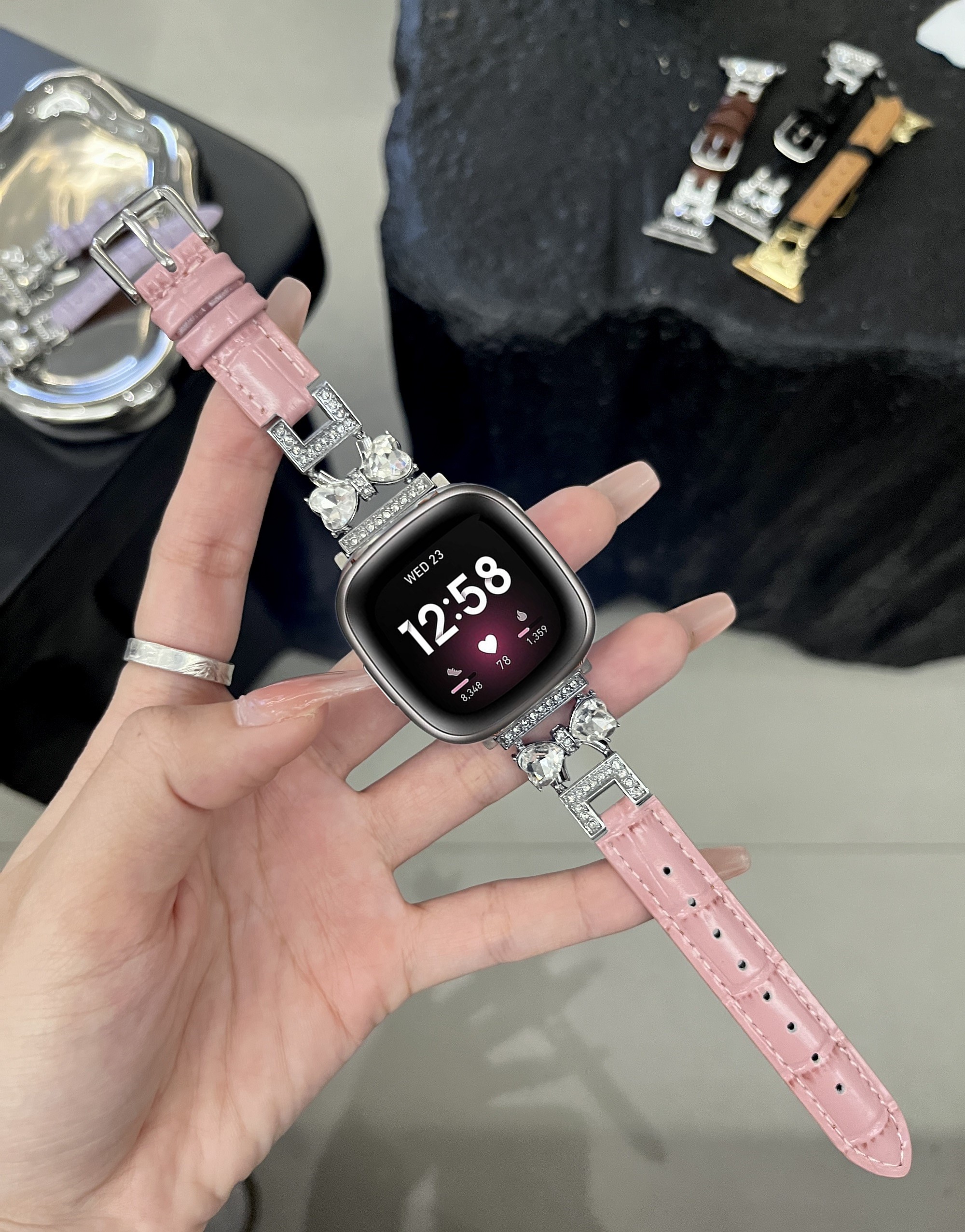 Bling Diamond Bowknot Fitbit Versa 4 Strap fitbit sense 2 / Fitbit ...