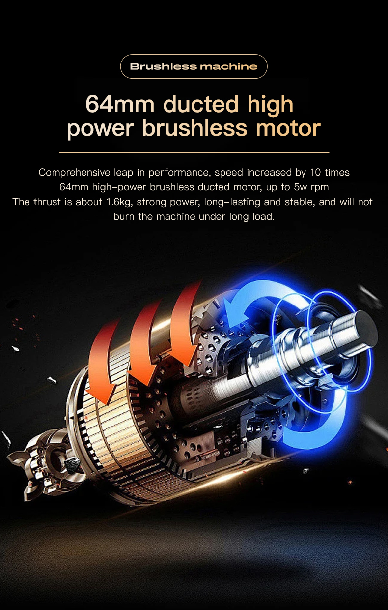 Booster Violent Car Dryer 1.6kg Thrust Turbo Fan 64mm Brushless Motor ...