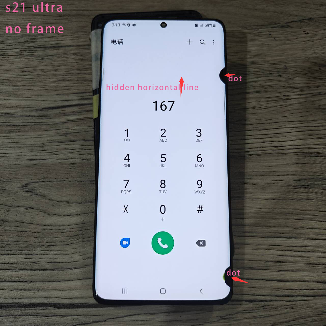 6.8 Inch working Super AMOLED with line burn without frame For Samsung ...