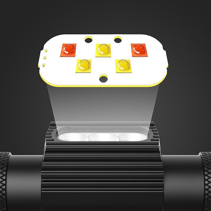 Sofirn H25B(H35B) Headlamp Powerful 2000 lumen 3 White LEDs+ 2 Red LED ...