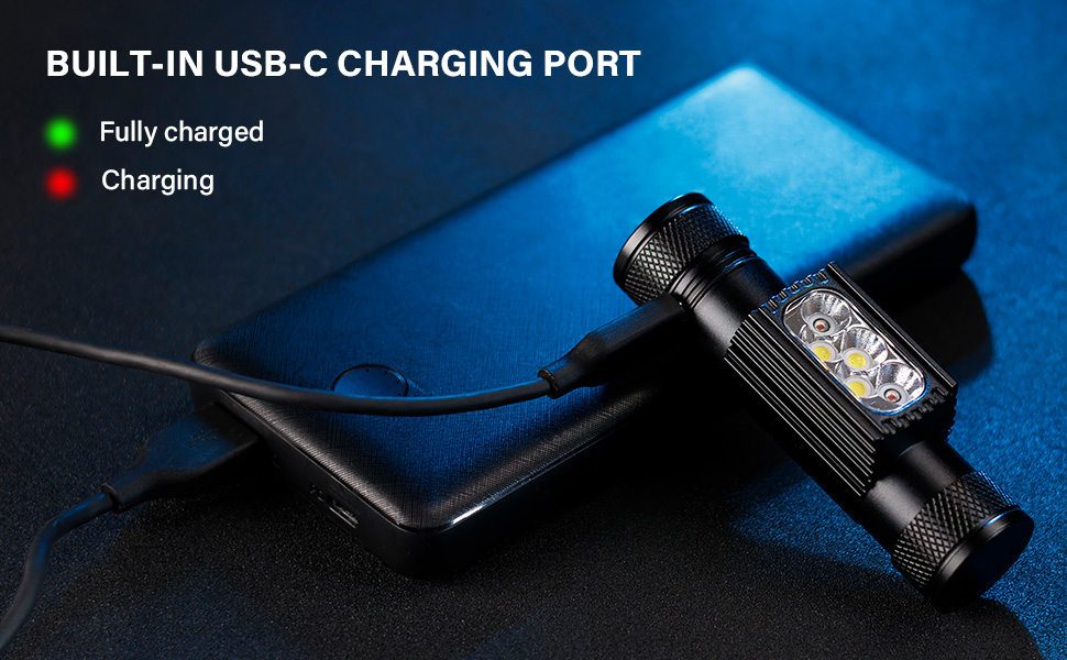 Sofirn H25B(H35B) Headlamp Powerful 2000 lumen 3 White LEDs+ 2 Red LED ...