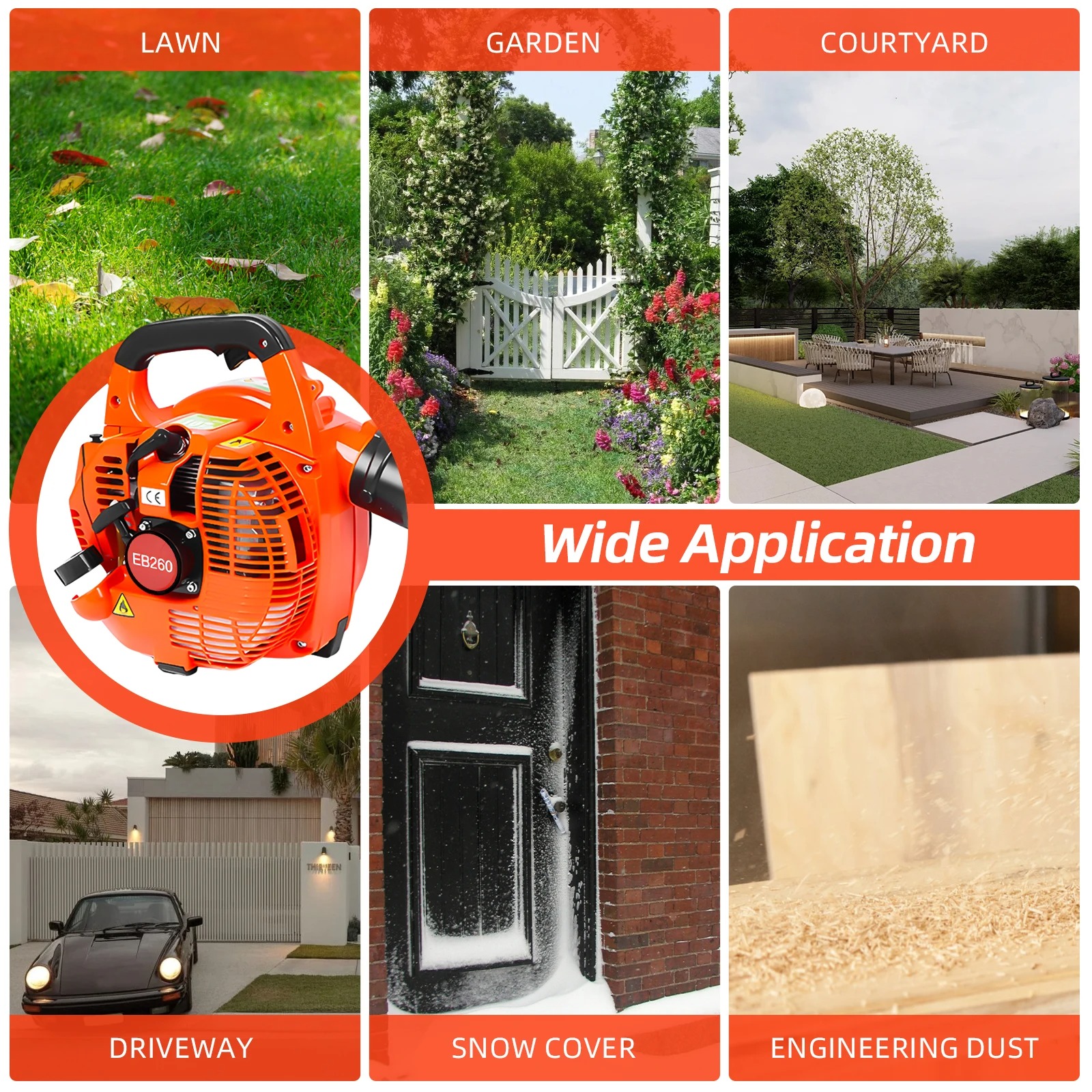 Eb260 Cordless Handheld Leaf Blower 2 Speed Turbo Mode air blower ...