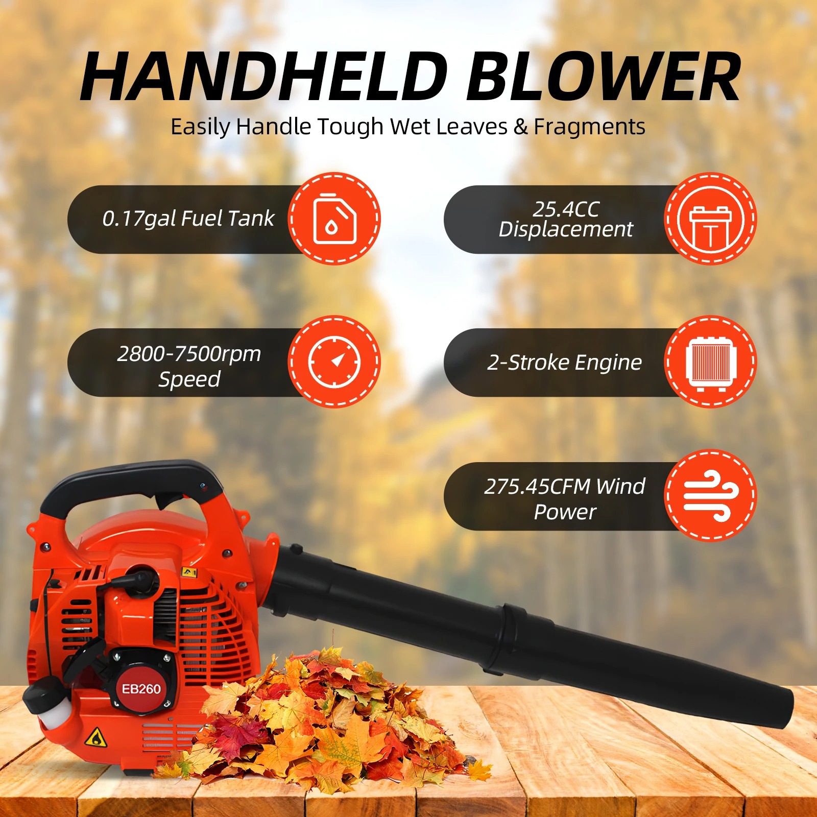 Eb260 Cordless Leaf blower Machine Handheld Gasoline Blower Lawn Care ...