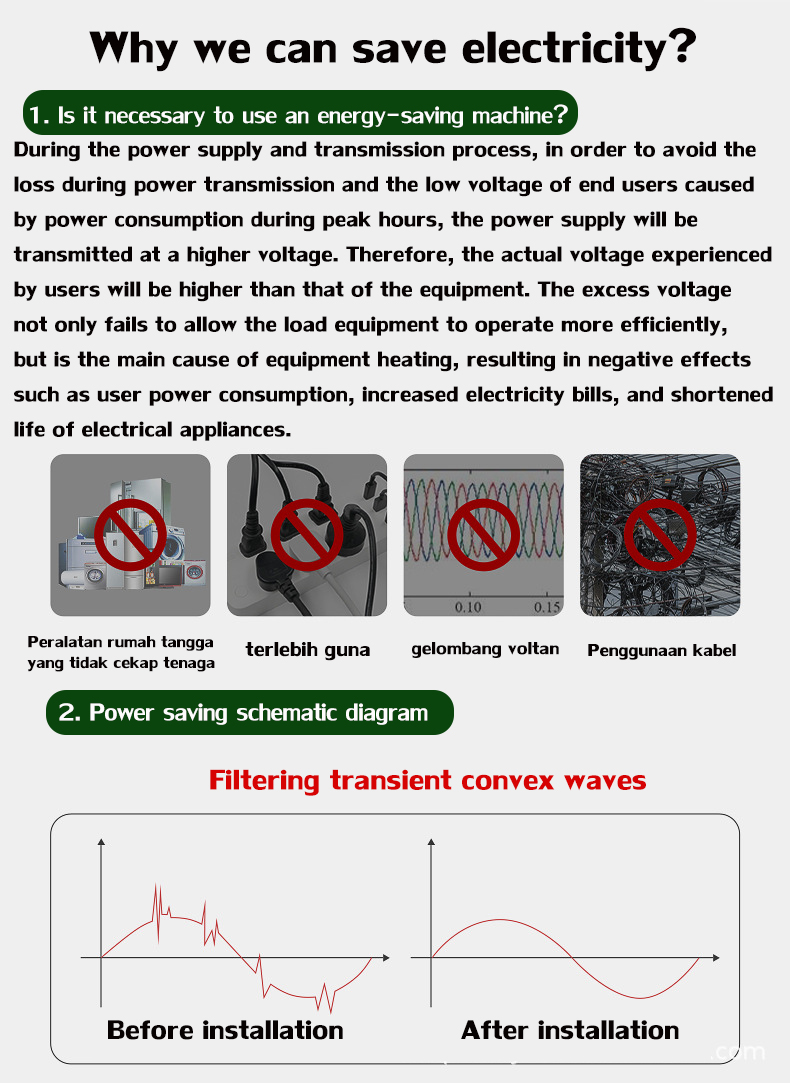SAVE 90% OF POWER⚡ Electricity saving box UK Plug Jimat elektrik rumah ...