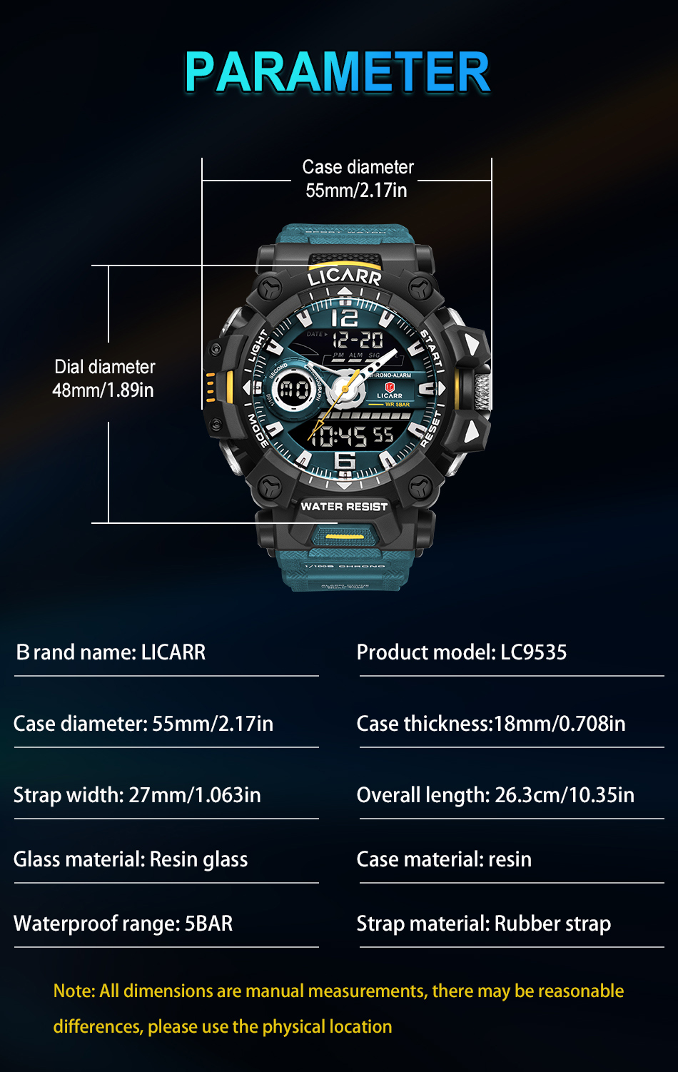 LICARR Top Brand Watch Original Casual Trend Waterproof Fashion Simple ...