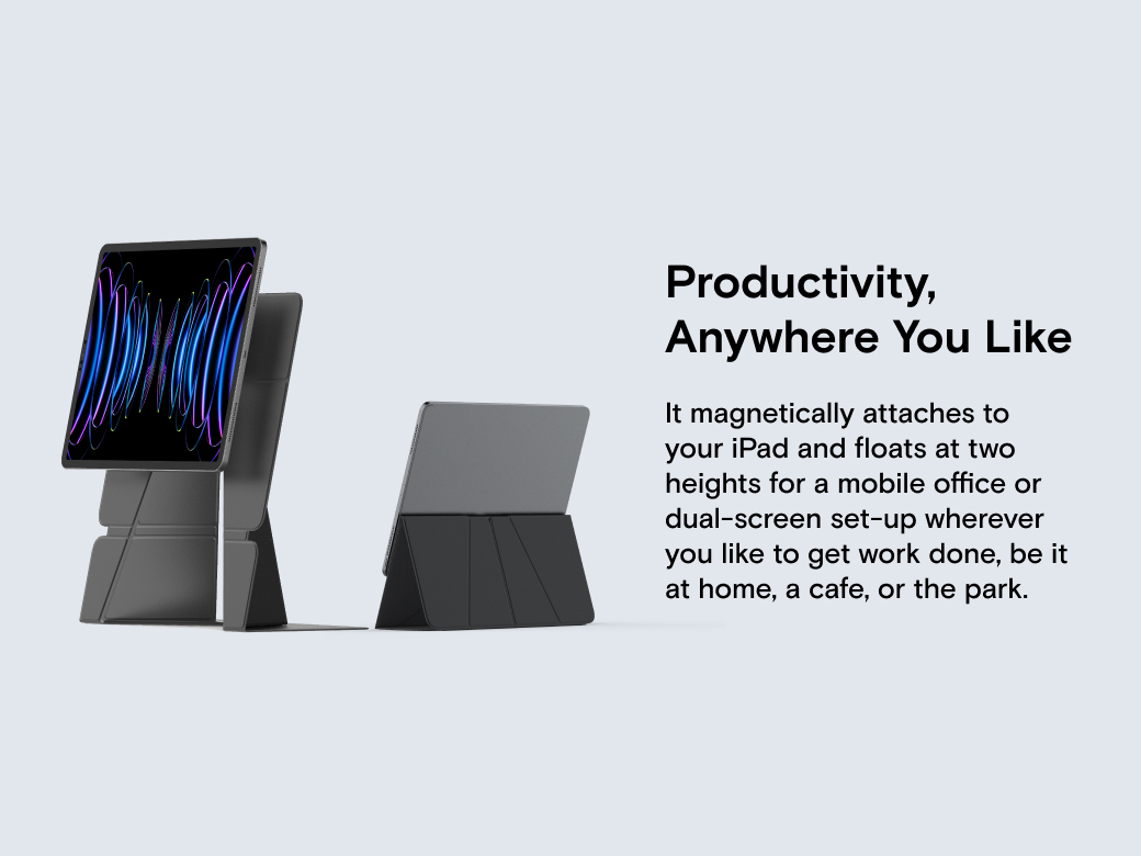 MOFT Snap Float Folio for iPads Adjustable Tablet Stand for Desk ...