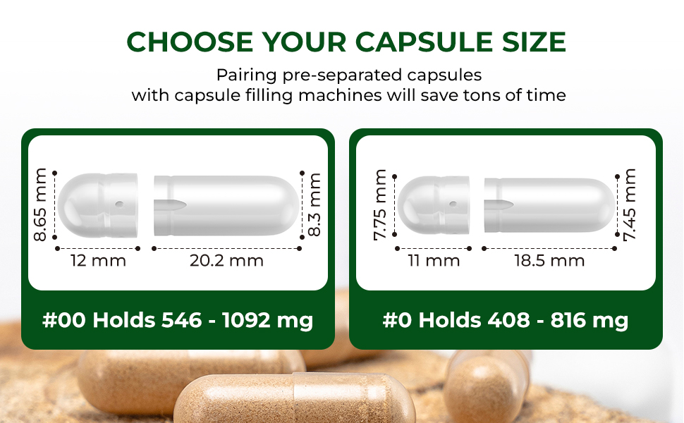 Kapsul Kosong Size 0 Separated Capsules (1000/200pcs) Clear Empty ...