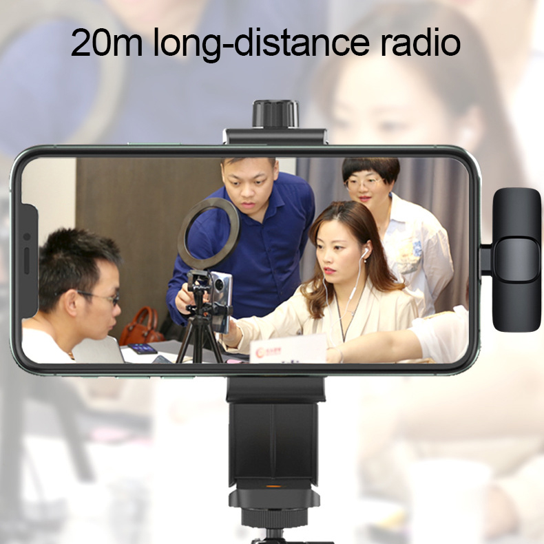 K9 2in1 Lapel Wireless Microphone Noise Cancelling Mini Mic for IOS ...